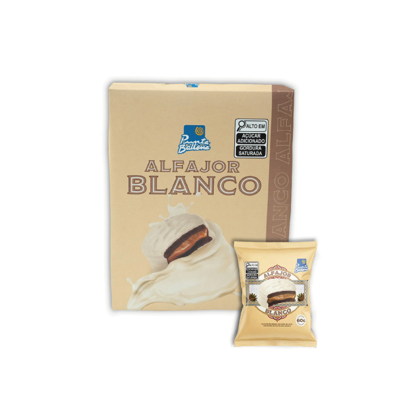 TH Food | Alfajor Blanco 60g – Punta Ballena | Caixa com 12 Unidades de ...