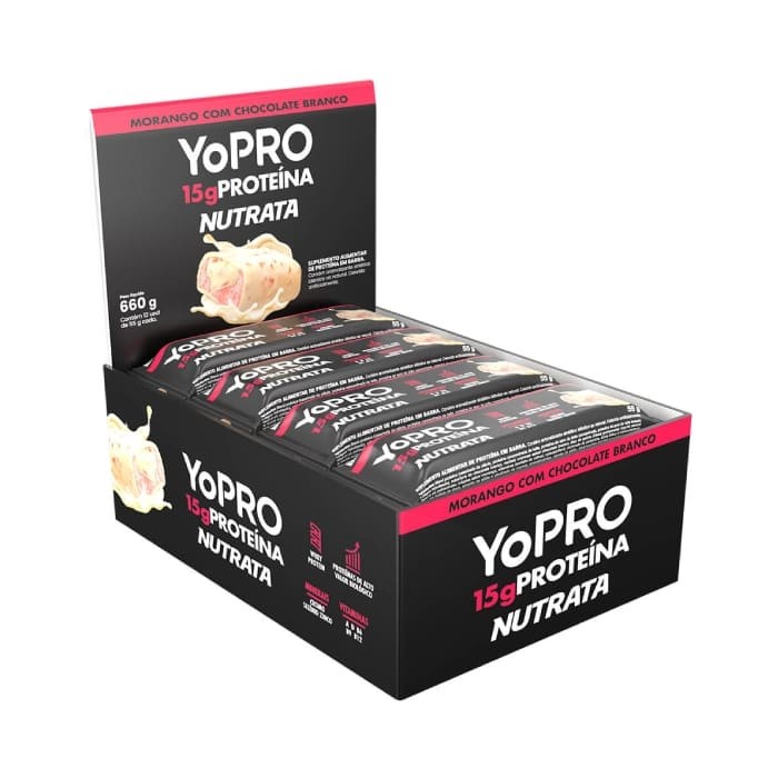 TH Food | Barra Yopro Morango com Chocolate Branco 55g – Nutrata ...